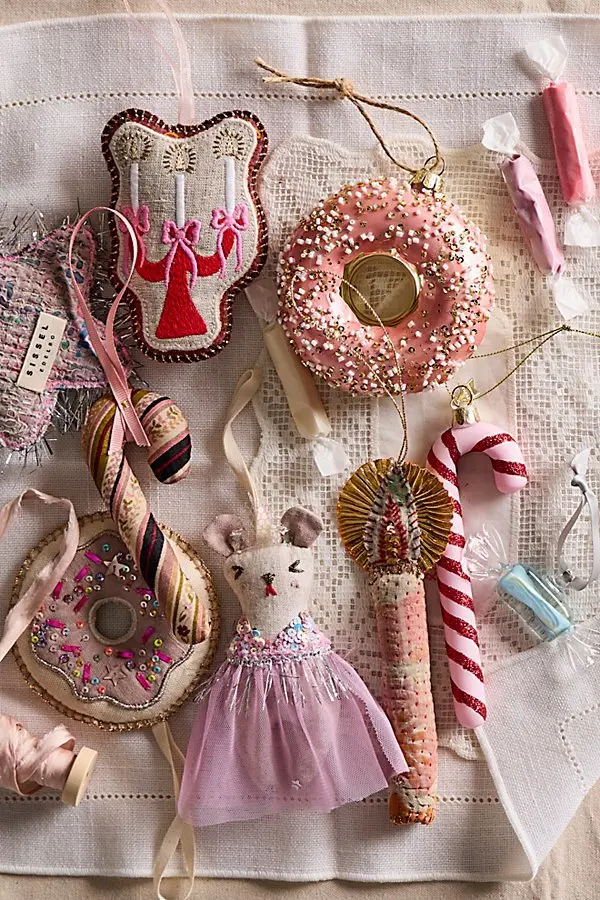 Free People Donut Ornament - Strawberry Frosted