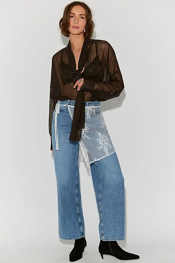 Norma Kamali Super Oversized Boyfriend Shirt Bow Bodysuit - Espresso