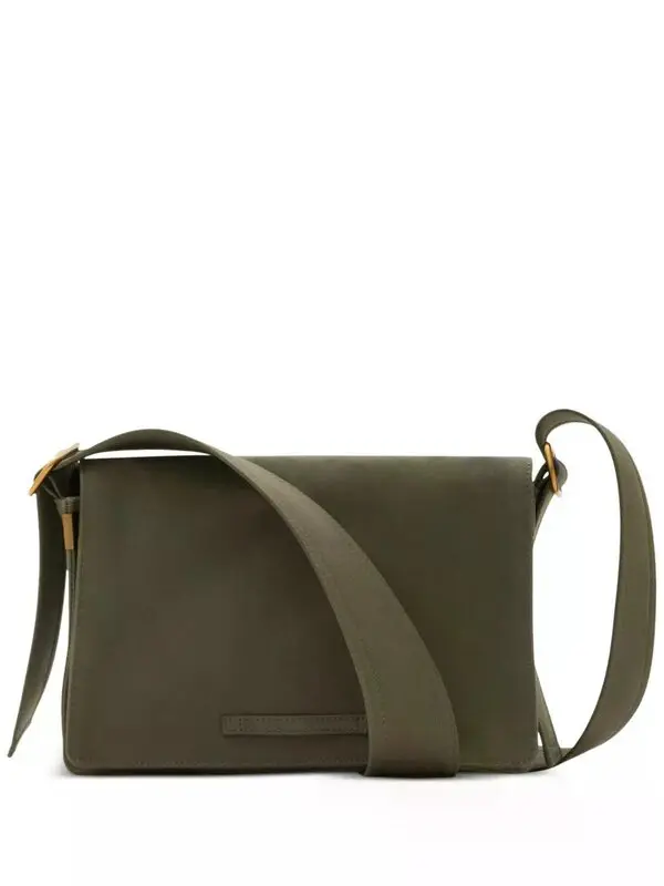 Burberry Embroidered Twill Shoulder Bag - Green