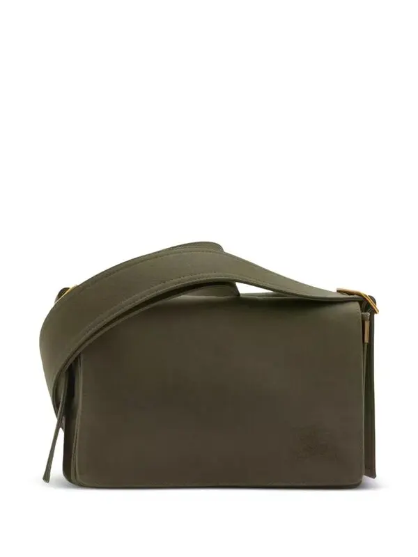 Burberry Embroidered Twill Shoulder Bag