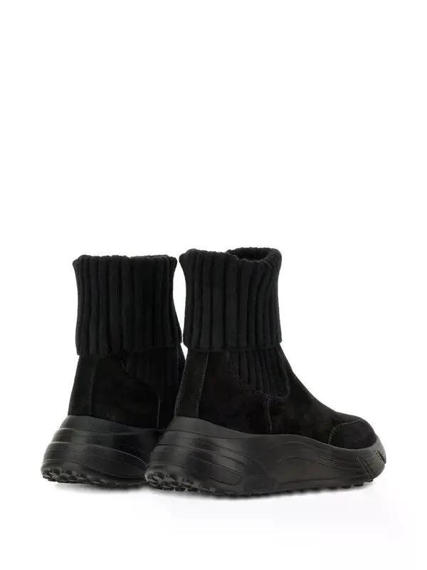 Hogan Ribbed Chelsea Boots With Platform Sole