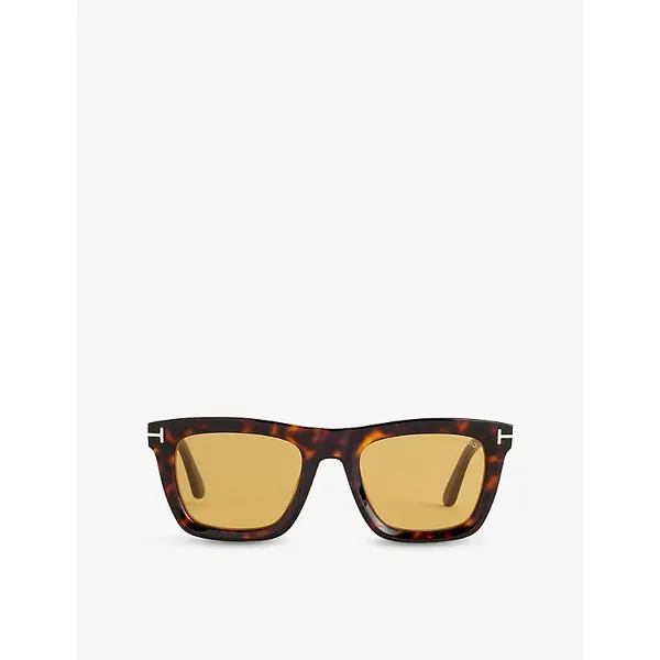 TOM FORD Lelio Square-frame Sunglasses - Dark Havana