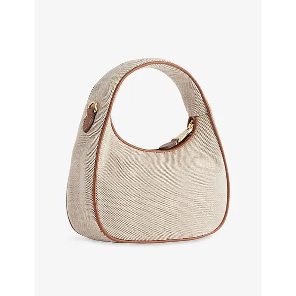 Miu Miu Logo-embellished Canvas Shoulder Bag