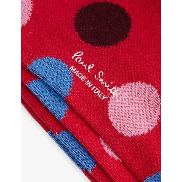 Paul Smith Mike Polka-dot Cotton-blend Socks
