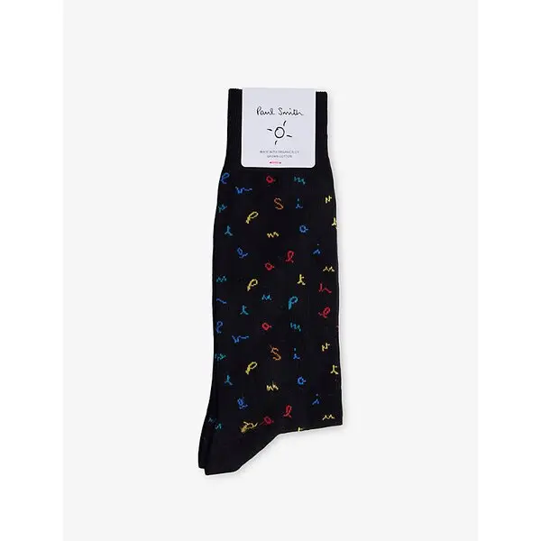Paul Smith Printed Ankle Socks - Black