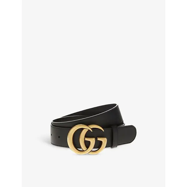 Gucci Double G Leather Belt - Nero