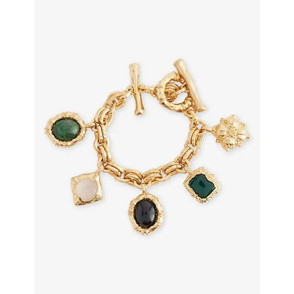 Zimmermann Wisp Charm Bracelet - Antique Gold Green