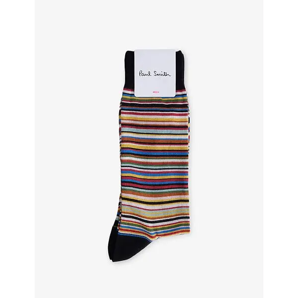 Paul Smith Signature Striped Silk-blend Socks - Multicolour
