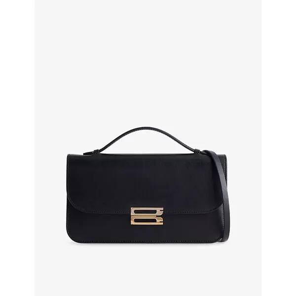 Victoria Beckham Dorian Pochette Leather Shoulder Bag - Black