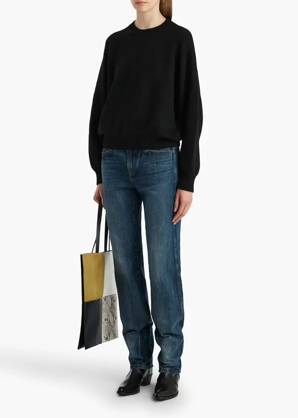 Khaite Margaux Crewneck Sweater - Black