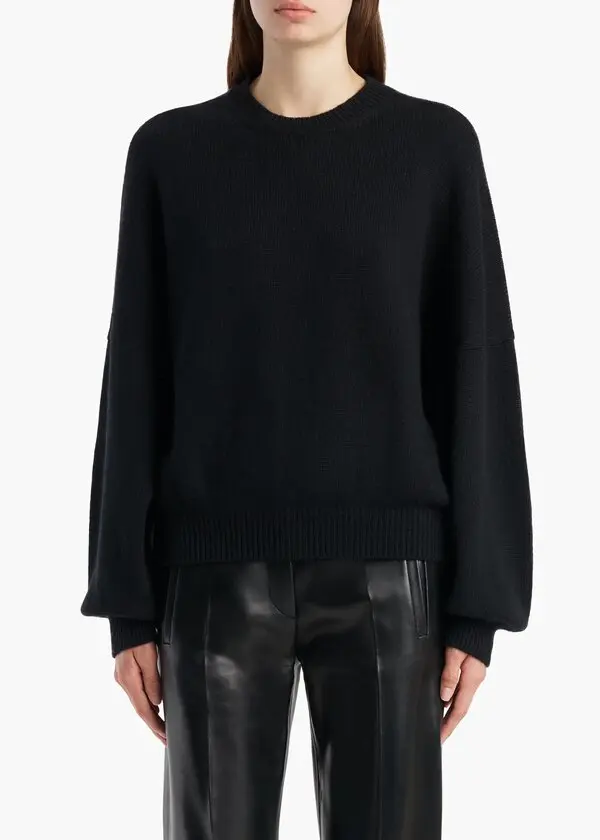 Khaite Margaux Crewneck Sweater - Black