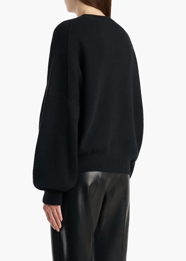 Khaite Margaux Crewneck Sweater - Black