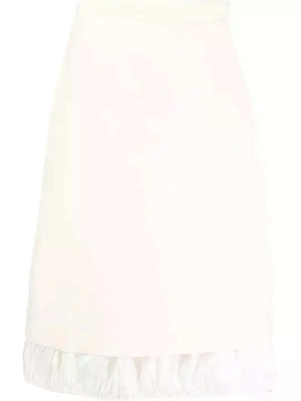Tory Burch Double-faced Wool Midi Skirt - Neutrals