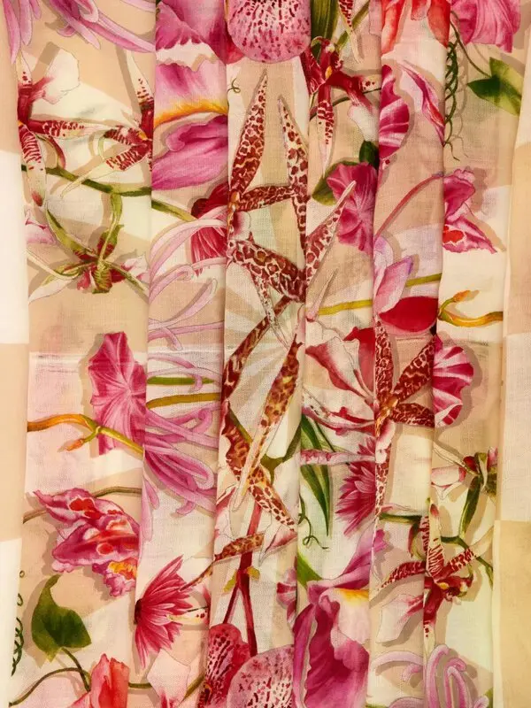 FERRAGAMO Floral Bloom Print Shawl