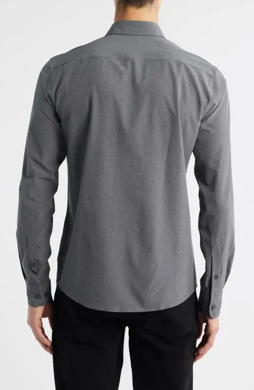 BOSS Roan Kent Slim Fit Performance Button-up Shirt - Grey