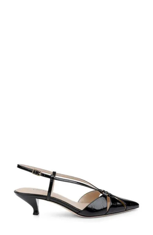 L'Agence Adavi Pointed Toe Slingback Pump - Black Patent