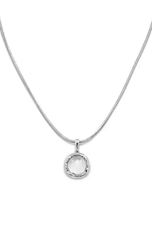 RC RETRO CHIC Aeolian Whispers Pendant Necklace - Sliver & Crystal Clear