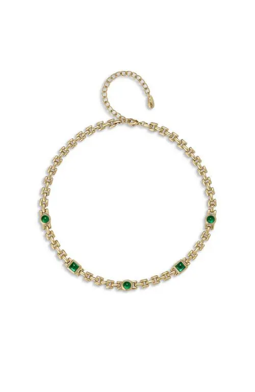 RC RETRO CHIC Byzantine Empire Necklace - Green & Gold & White