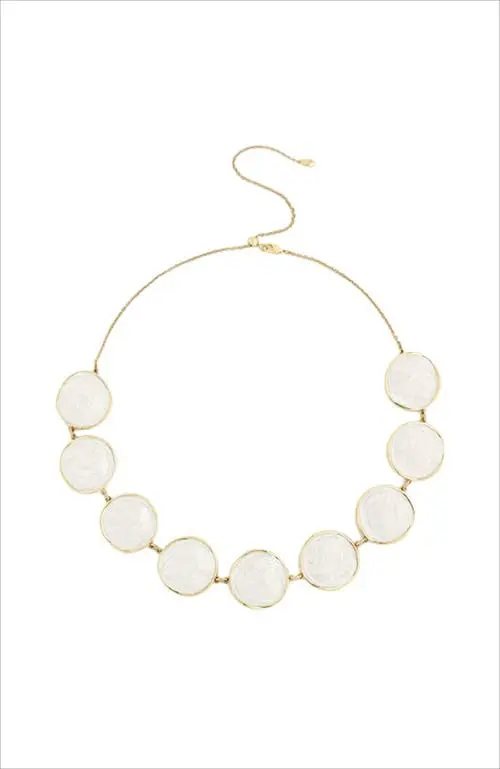 RC RETRO CHIC Enamel Ripple Necklace - White & Gold