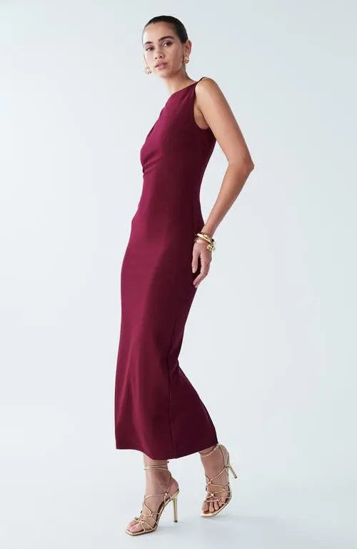 BWLDR Shian Midi Dress - Burgundy