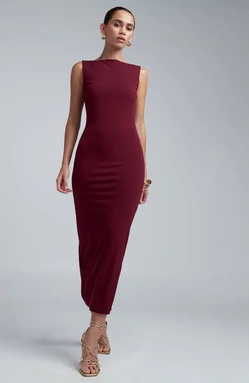 BWLDR Shian Midi Dress - Burgundy