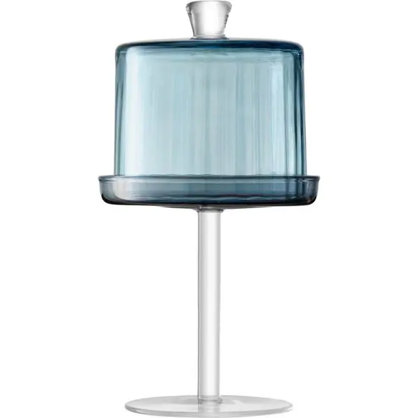 LSA Gems Cake Dome Stand - Blue