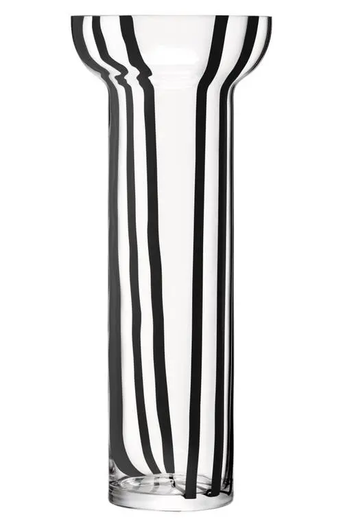LSA Stripe 16.5-inch Vase - Black