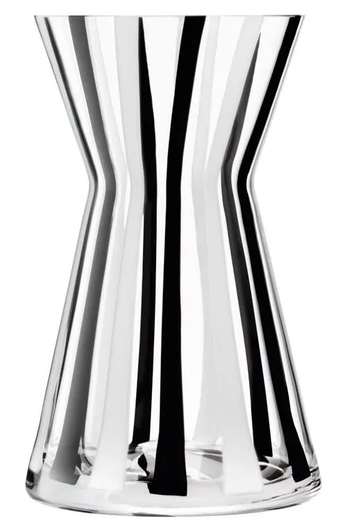 LSA Stripe 12.5-inch Vase - Black/white