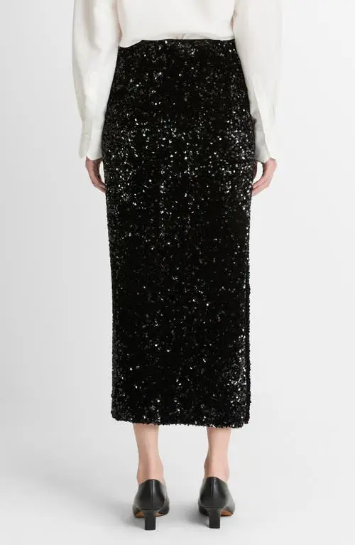 Vince Sequin Velvet Column Skirt