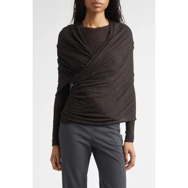 Paloma Wool Elio Semisheer Alpaca And Wool Blend Crossover Sweater