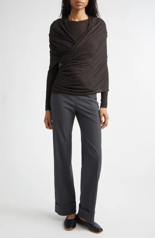 Paloma Wool Elio Semisheer Alpaca And Wool Blend Crossover Sweater