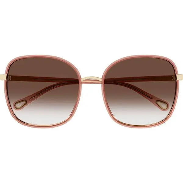 Chloé 56mm Square Sunglasses - Red