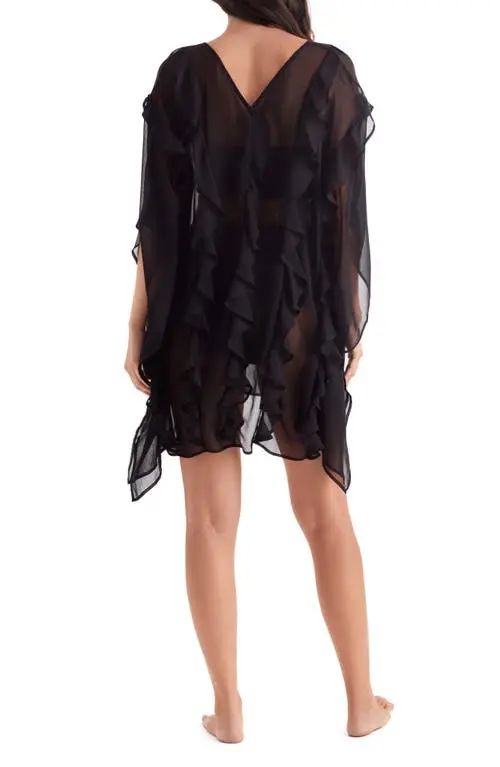 MIMI FLAMINGO Breeze Ruffle Sheer Cover-up Poncho