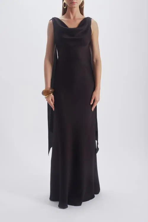 Amsale Bias Cut Streamer Gown