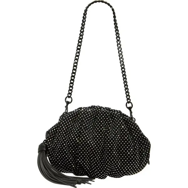 Rebecca Minkoff Ruched Clutch With Chain Strap - Black