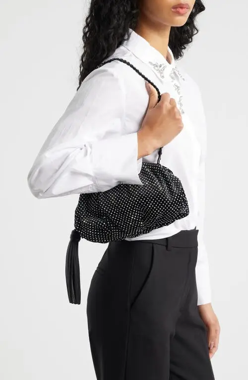 Rebecca Minkoff Ruched Clutch With Chain Strap - Black