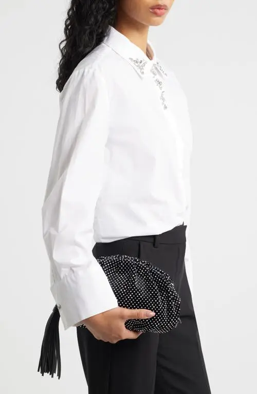 Rebecca Minkoff Ruched Clutch With Chain Strap - Black