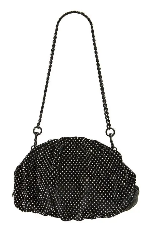 Rebecca Minkoff Ruched Clutch With Chain Strap - Black