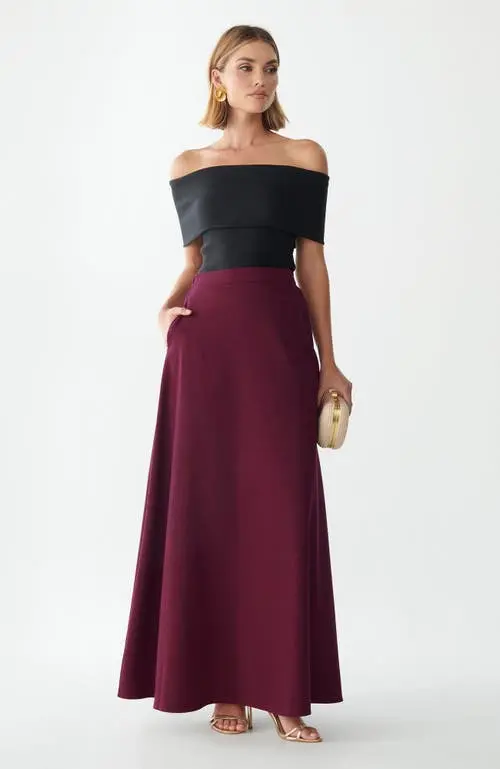 WILLA Isla Maxi Skirt - Plum