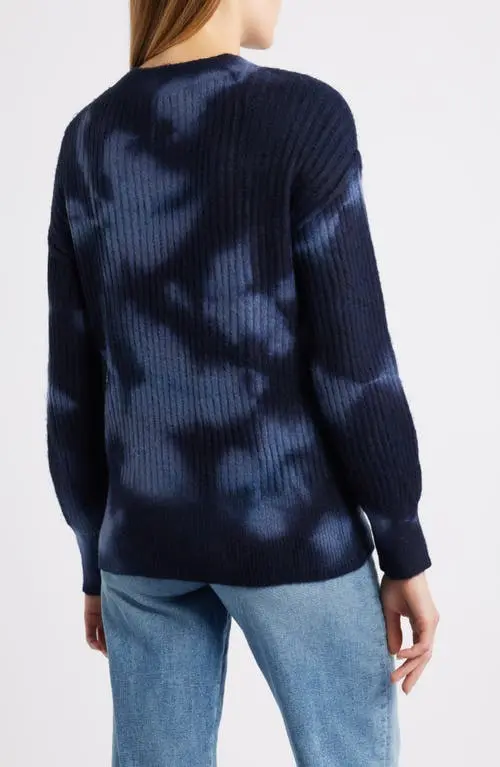 CITY BLUES Tie-dye Crewneck Sweater - Midnight