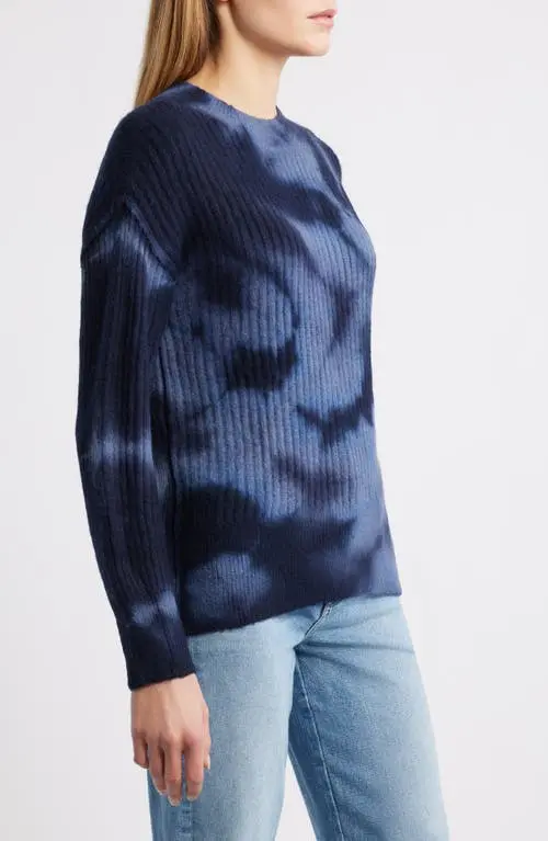 CITY BLUES Tie-dye Crewneck Sweater - Midnight