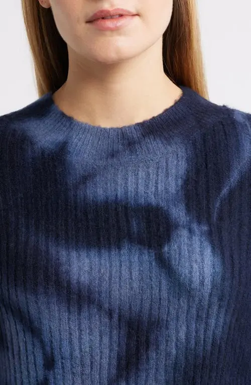 CITY BLUES Tie-dye Crewneck Sweater - Midnight