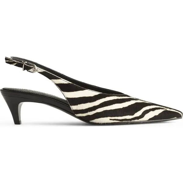 Madewell Emilie Zebra Print Mary Jane - True Black Multi Calf Hair