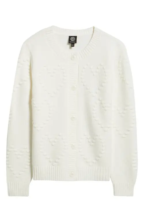 Bobeau Embroidered Heart Cardigan