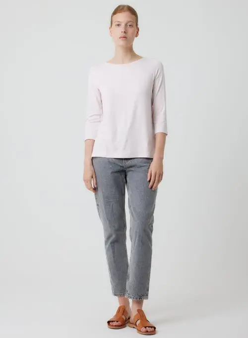 Majestic Filatures 3/4 Sleeve Crewneck Top