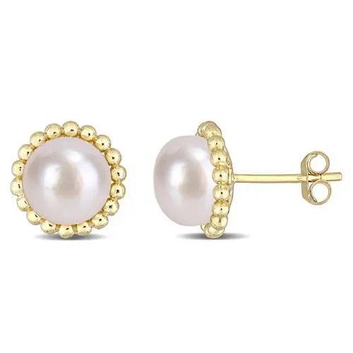 JULIANNA B. Stud Beaded Earrings 10k - Cultured Pearl