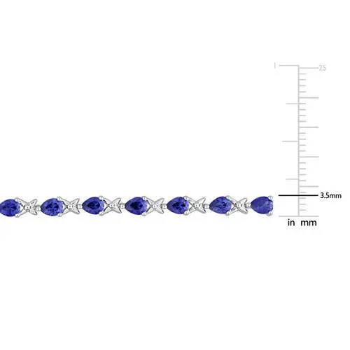 JULIANNA B. Lab-created Gemstone Pear X Link Bracelet - Lab-created Sapphire