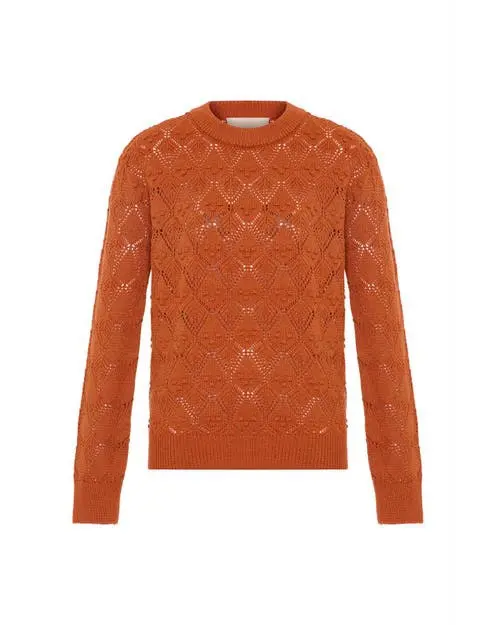 THEO THE LABEL Ersa Argyle Pullover - Amber Sky