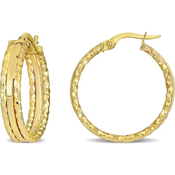 JULIANNA B. Hoop Earrings - 10k Yellow Gold
