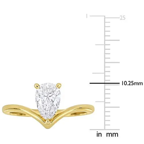 JULIANNA B. Diamond Pear-cut Solitaire 14k Ring